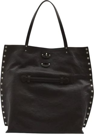 Zanellato Femme, Sacs, Brun, Taille: ONE Size Sac cabas orn&eacute; de clous