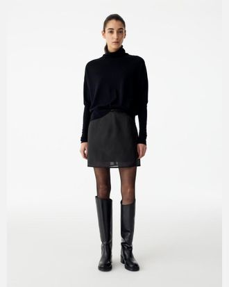 Arket Minirock Aus Seidenorganza -Schwarz