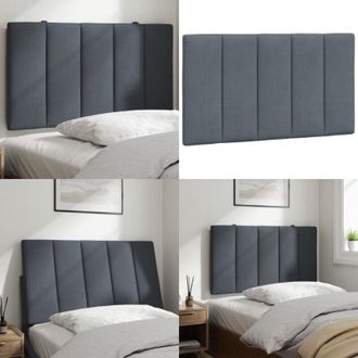 vidaXL Kopfteil-Kissen Dunkelgrau 90 cm Samt - Kopfteil - Bettkopfteil - Samtkissen - Schlafkomfort - R&uuml;ckenlehne - Home & Living