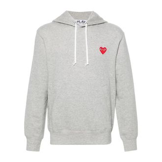 Comme Des Gar&ccedil;ons Cardigan mit Herzlogo - - Sweatshirts & Hoodies - Damen - Grau - XS