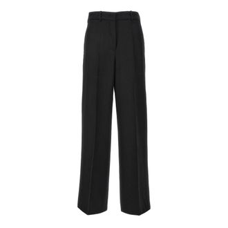 Jil Sander 61 Bundfaltenhose mit weitem Bein - - Trousers - Damen - Schwarzk - XS