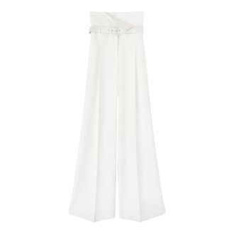Ermanno Scervino Femme, Pantalons, Blanc, Taille: 38 FR Pantalon Blanc en Viscose L&eacute;ger et Doux