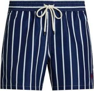 Polo Ralph Lauren Short droit ray&eacute; &agrave; logo brod&eacute;
