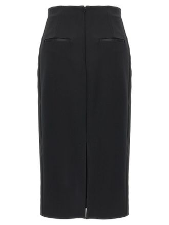 Max Mara Womens Black Viscose Midi Skirt