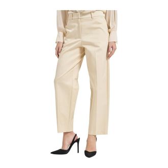 Patrizia Pepe Femme, Pantalons, Beige, Taille: 42 FR Straight Pantalons