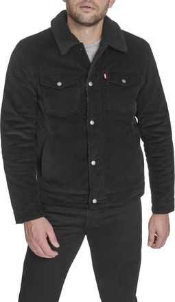 Levi's Herren Cotton Trucker Jacke, Schwarzer Cord, L