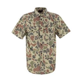 Filson Chemise Sport Manches Courtes Twin Lakes - Homme - Chemises - Vert - Taille: XS