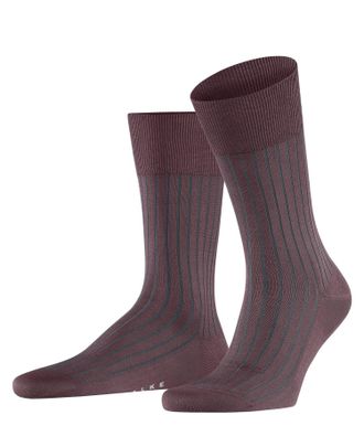 Falke Herren Socken Shadow M So Baumwolle gemustert 1 Paar, Rosa Roan Rouge 8936, 39-40