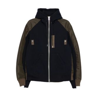 sacai Femme, Sweatshirts et sweats &agrave; capuche, Multicolore, Taille: 40 FR SweaT-shirt Mixte En Nylon Avec Fermeture &Eacute;clair