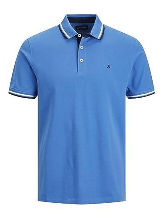 Jack & Jones Jjepaulos Polo Ss Noos Pls Homme Polo, Marine - Orange - Gris Clair, 6XL Grande taille