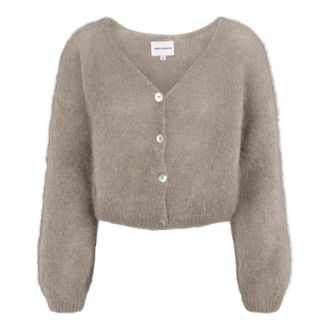 Americandreams Americandreams, Femme, Pulls, Bleu, Taille: 38 FR Cornelia Cropped Cardigan