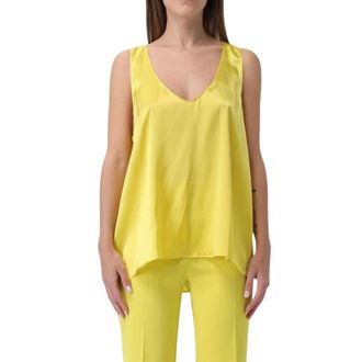Pinko Pinko - Marzemino Top - Femme - Tops - Jaune - Taille: 42 FR