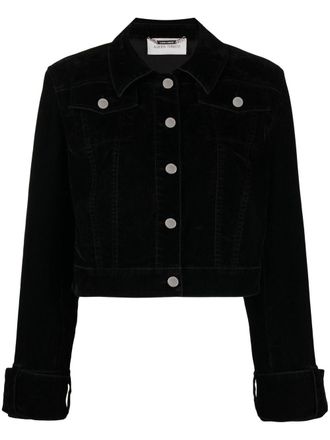 Alberta Ferretti Cropped-Jacke aus Baumwollgemisch - Schwarz