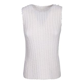 Issey Miyake Femme, Tops, Blanc, Taille: 40 FR Jellyfish Pleats Top