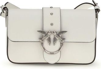 Pinko Wei&szlig;e Kalbsleder Bos Taurus Umh&auml;ngetasche