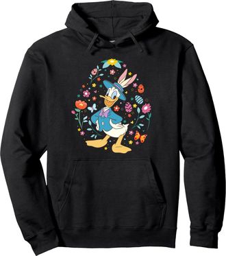 Disney Donald Duck with Bunny Ears and Easter Egg Spring Pullover Hoodie