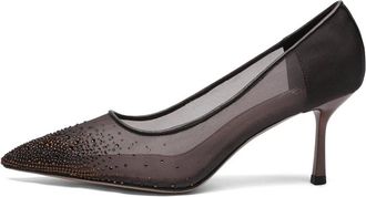 Cesare Gaspari Femme, Chaussures, Brun, Taille: 40 EU Escarpins Camille en Satin Orn&eacute;