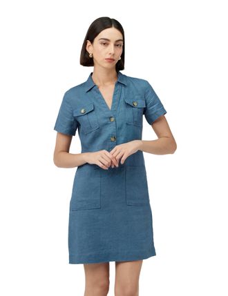 Caroll Damen Rk000-Laureb Robe, blau, 42