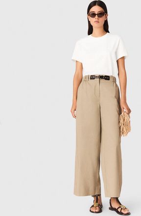 Maje T-Shirt Mit Kleiner Logostickerei - Wei&szlig; - Maje