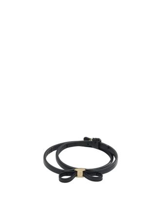 Ferragamo Armband - Leather Bracelet With Bow Detail And Metallic Acce - Gr. ONE SIZE - in Mehrfarbig - f&uuml;r Damen