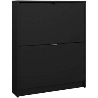 Dmora Schuhschrank Turchese, Schuhregal, Mehrzweck-Eingangsgarderobe, M&ouml;bel f&uuml;r Schuhe, 70x17 h85 cm, Schwarz - Dmora