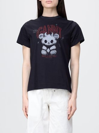Ganni T-Shirt GANNI Femme couleur Noir