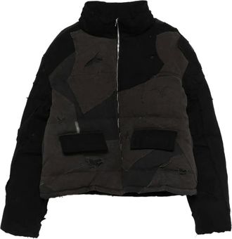 Who Decides War by Ev Bravado patchwork pocket jacket - Schwarz