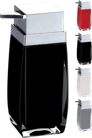MSV Seifenspender Anzio Flüssigseifen-Spender, Fassungsvermögen 6 x 5 x 15,5 cm - Schwarz