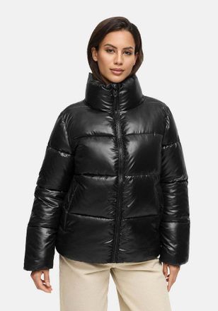 Marikoo Winterjacke Hazalee mit leicht gl&auml;zendem Obermaterial und hohem Kragen