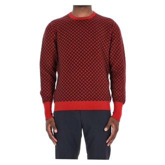 Drumohr Blauer Kaschmir-Rundhalspullover - - Knitwear - Herren - Mehrfarbig - 2XL