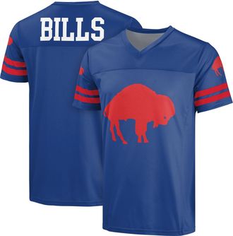 Foco NFL Herren Offizielles Lizenzprodukt Throwback Retro Primary Logo Game Day Fu&szlig;balltrikot, Buffalo Bills - Blau, Mittel
