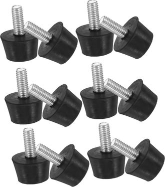 DOITOOL Veemoon 12stücke Möbel-nivellierfüße Zum Anschrauben Verstellbare Gewindefüße Mit Rutschfesten Gummibasis Zur Stabilisierung Von Tischen Und Stühlen U