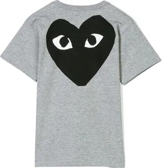 Comme Des Gar&ccedil;ons Logo Cotton T-Shirt - Gray