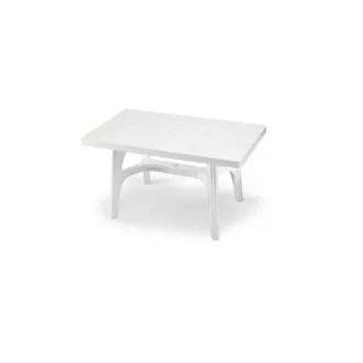 Scab Scab - Table de jardin rectangulaire en r&eacute;sine blanche 140x80xh73 cm