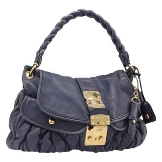 Miu Miu Sac &agrave; main Pre-owned - Femme - Pre-owned - Bleu - Taille: ONE Size