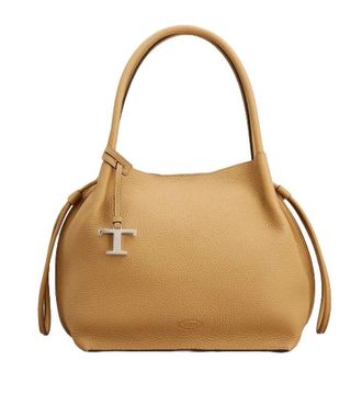 Tod's Tods Hobo Bags - Medium Bullskin Leather Shoulder Bag - Gr. unisize - in Braun - f&uuml;r Damen