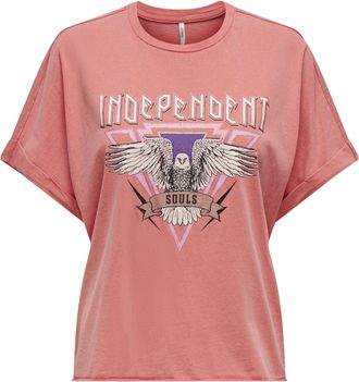 Only ONLLUCY Life S/S WILD FOLD-UP TOPBOX JRS