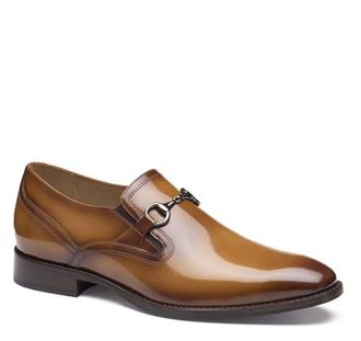 Johnston & Murphy Richland Mocassins &agrave; enfiler Uni, Cuir bross&eacute; brun clair, 44 EU