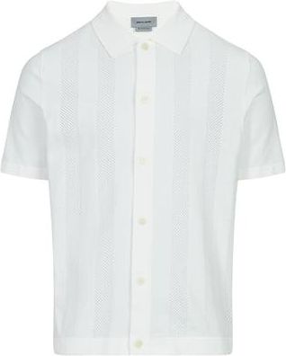 Pierre Cardin Chemise &agrave; manches courtes en coton m&eacute;lang&eacute;