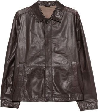 Corneliani Homme, Vestes, Brun, Taille: M Leather Vestes