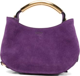 Moschino Femme, Sacs, Violet, Taille: ONE Size Handle Me Rounded Shoulder Bag