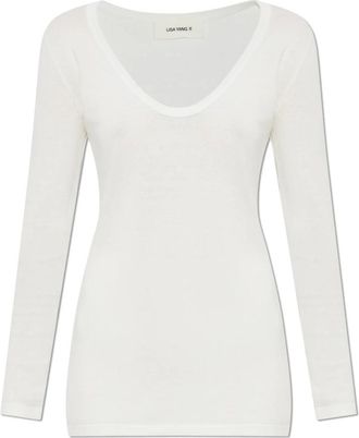 Lisa Yang Femme, Tops, Blanc, Taille: 38 FR Haut &agrave; encolure d&eacute;gag&eacute;e Amalea