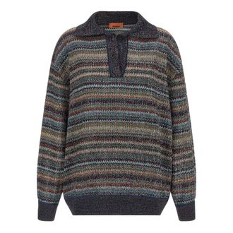 Missoni Langarm-Poloshirt - - Tops - Damen - Mehrfarbig - XS