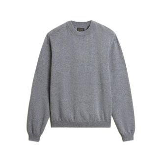 Woolrich Lambswool Rundhals-Pullover Gg12 - - Knitwear - Herren - Grau - S