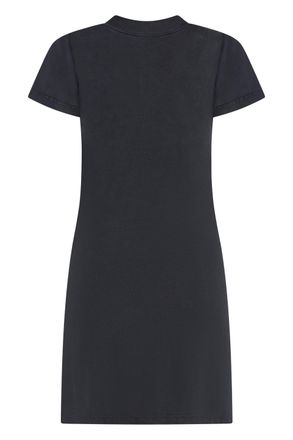 Balenciaga Womens Cotton Pique Polo Dress Black Cotton; Trim: Polyester