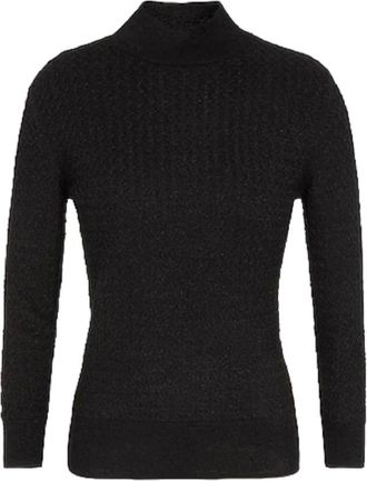 A|X Armani Exchange Femme, Pulls, Noir, Taille: 36 FR Pull &agrave; col montant