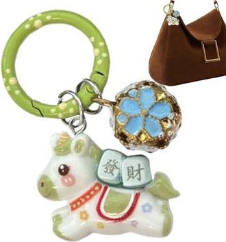 Generico Porte-cl&eacute;s danimaux | Pendentif en forme de cheval du Nouvel An 2026 | Petites d&eacute;corations de porte-cl&eacute;s pour sacs - Pour femme adulte, adolescente, &eacute;