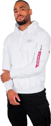 Alpha Industries Herren Back Print Hoody Kapuzensweat Kapuzenpullover, White, 3XL