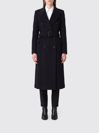 Tagliatore Manteau long crois&eacute; en polyester avec ceinture &agrave; la taille et revers en pointe