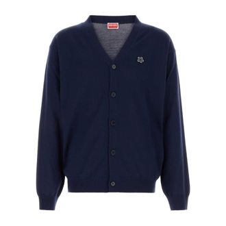 Kenzo Homme, Pulls, Bleu, Taille: L Boke Flower Cardigan